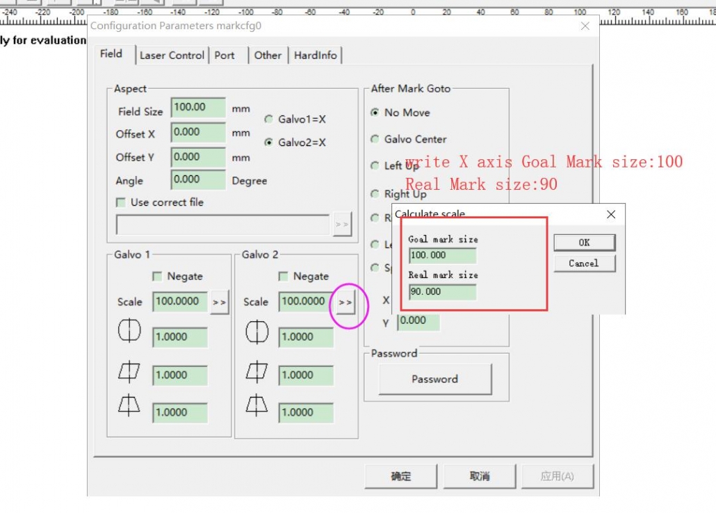 Ezcad design size is not same with red light show size & Marking size ...